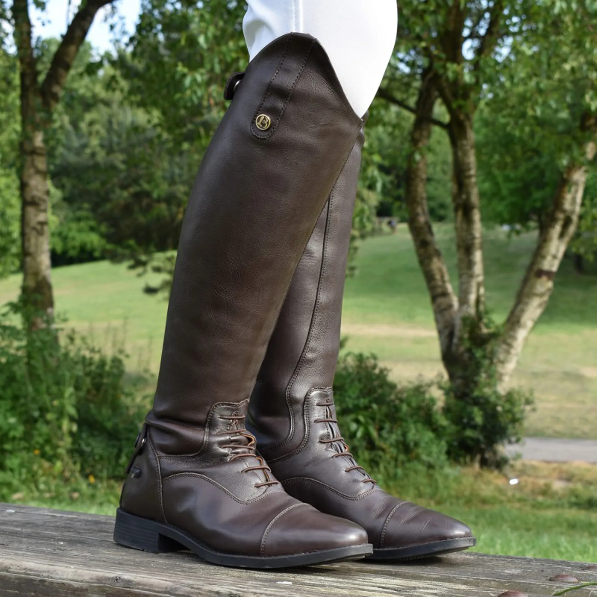 Como Stretch Field Competition Boot - Brown - Brogini Riding Boots